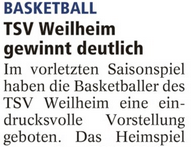 TSV Weilheim gewinnt deutlich – TSV 1847 Weilheim e.V.