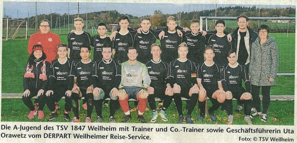 Neue Trikots für die A-Jugend – TSV 1847 Weilheim e.V.